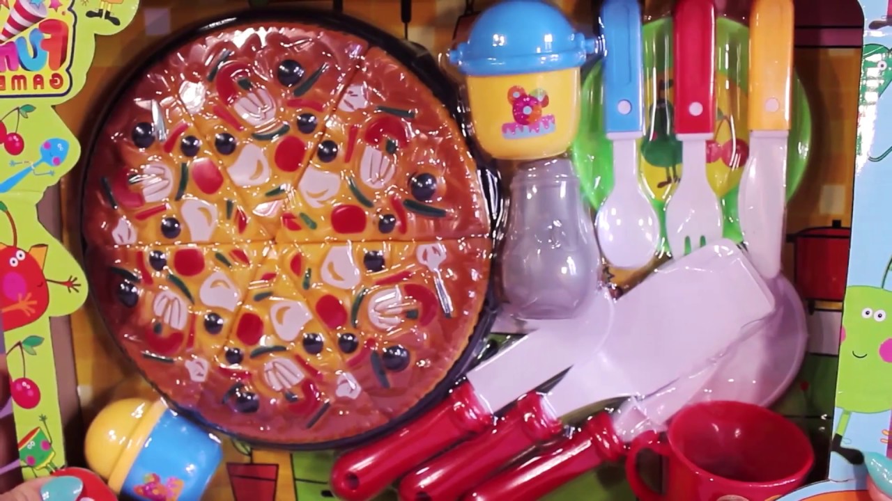 BIG PIZZA!!! Kitchen Set and Doll cooking Food - YouTube