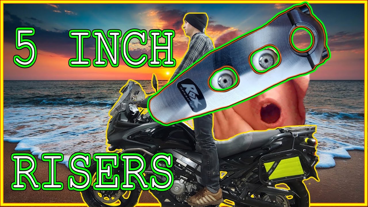 Suzuki V strom 650 - 5 Inch Handlebar Rox Risers installation TUTORIAL ...