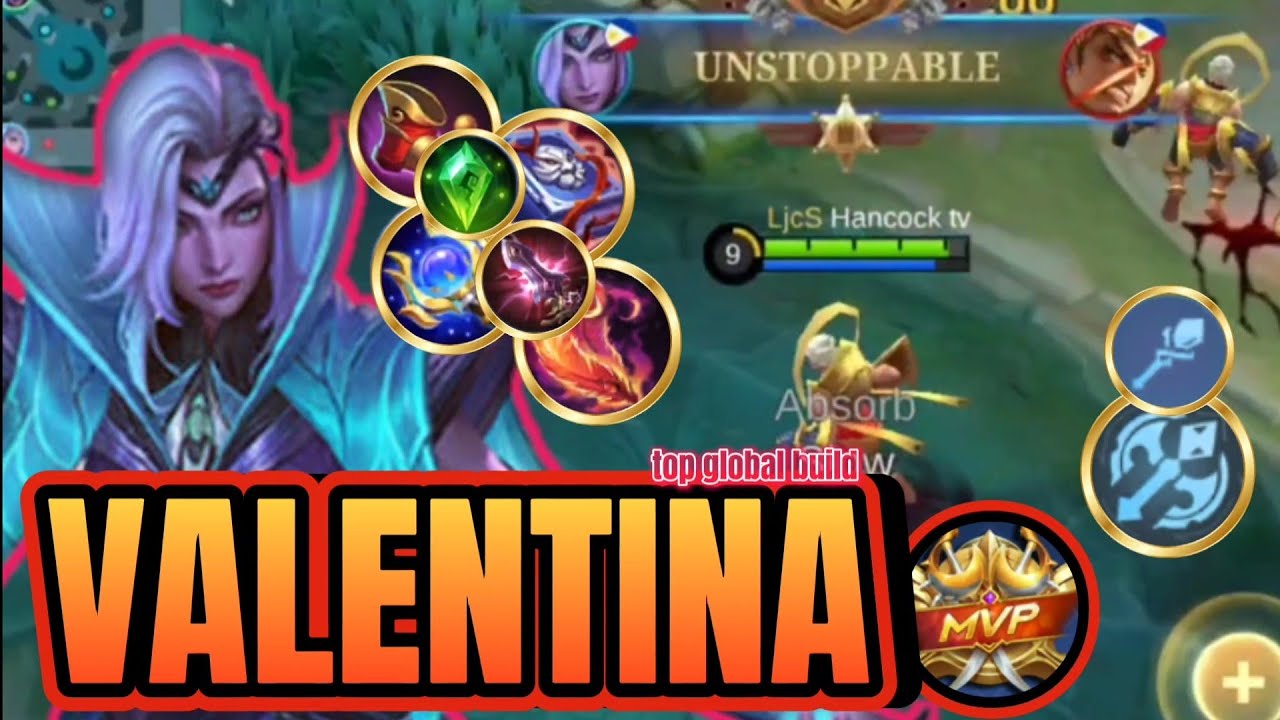 +MVP Legendary Build Valentina Best Item and Emblem | top global build ...