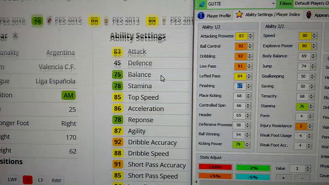 CONVERTIR PLAYER STATS DEL PES 5 AL 2014 - YouTube