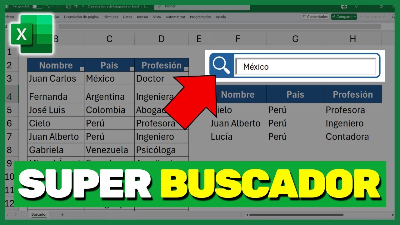 🔎Crea una BUSCADOR en Excel y Encuentra Datos al Instante⚡(Fácil y SIN ...