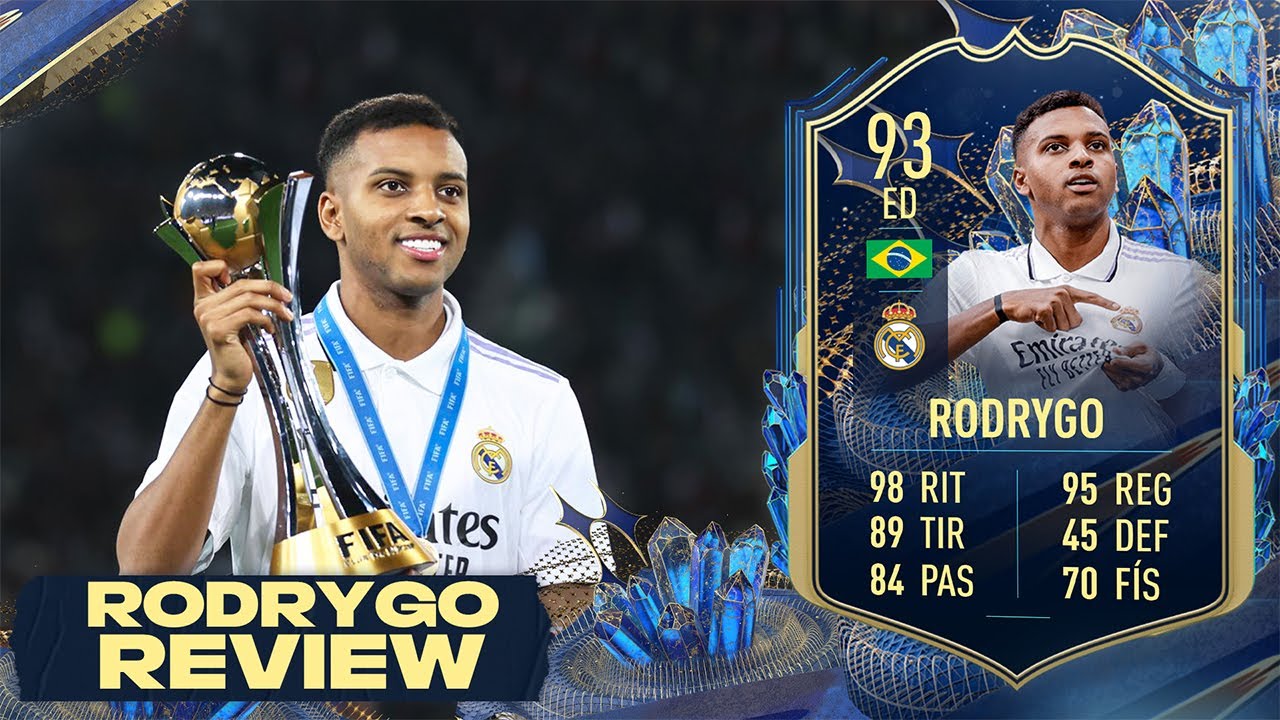 ¡CARTA RIQUÍSIMA! 🥵 ¿VALE LA PENA? 93 RODRYGO GOES FIFA 23 TOTS REVIEW ...