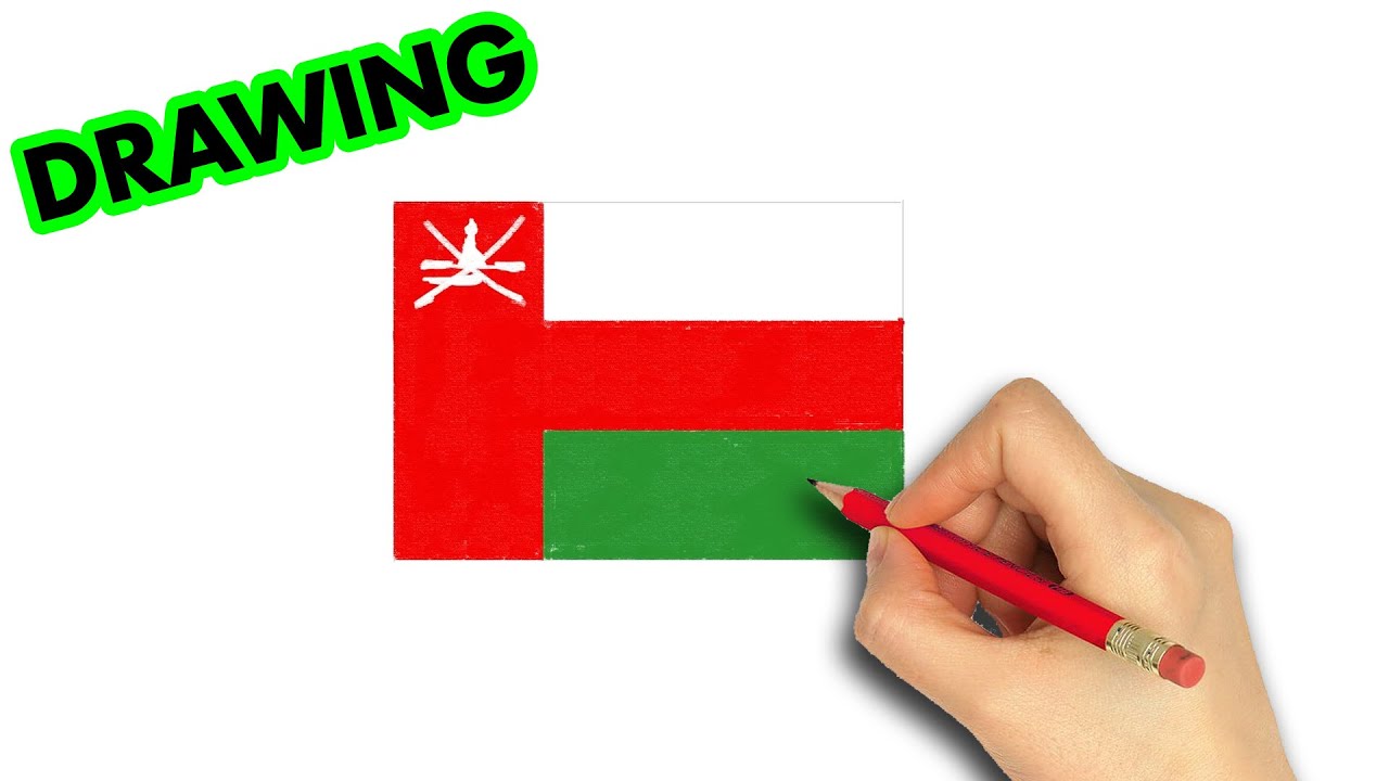 how to draw Oman flag | Art Therapy - YouTube