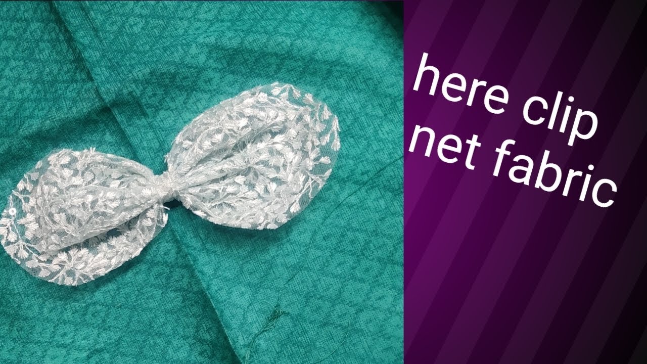how to make hair clip net fabric clip beautiful clip net fabric hair ...