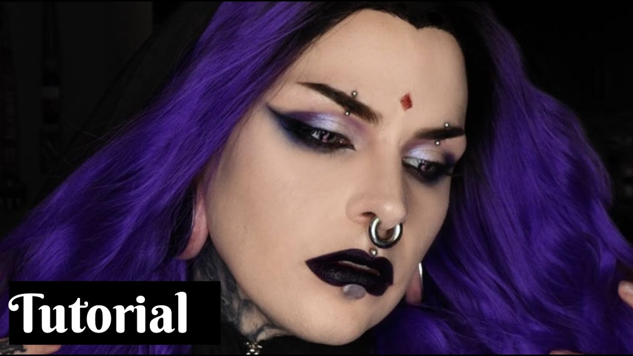 Raven Inspired Makeup - YouTube