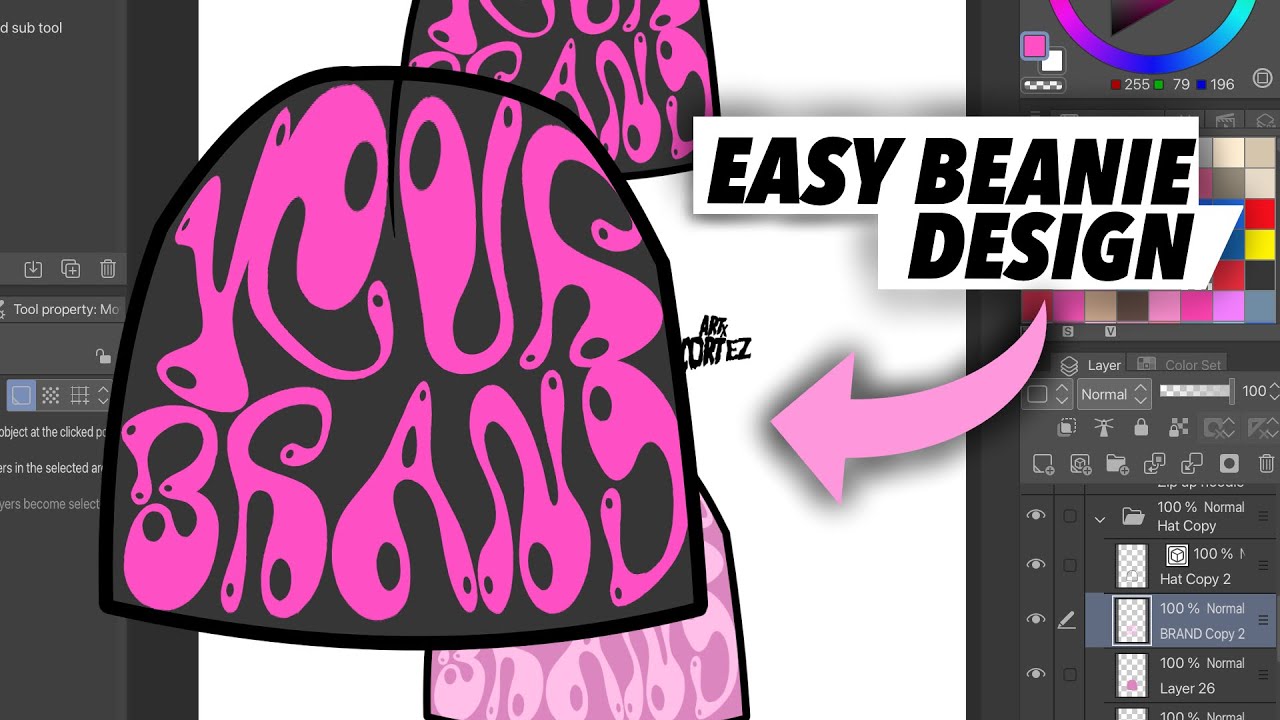 How To Make A Design a Beanie In 3 Minutes 🤩 | CLIP STUDIO PRO - YouTube