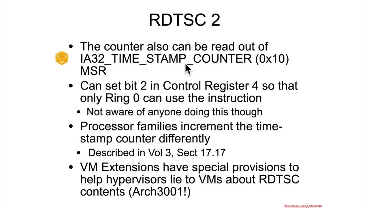 Read the TimeStamp Counter (RDTSC) Assembly Instruction - YouTube