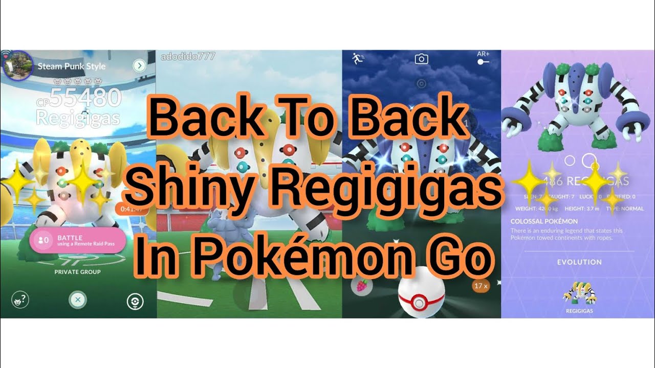 Back To Back "Shiny Regigigas" in Pokémon Go | Shiny Regigigas - YouTube