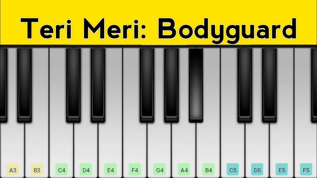 Teri Meri Prem Kahani Piano Tutorial | Bodyguard - YouTube