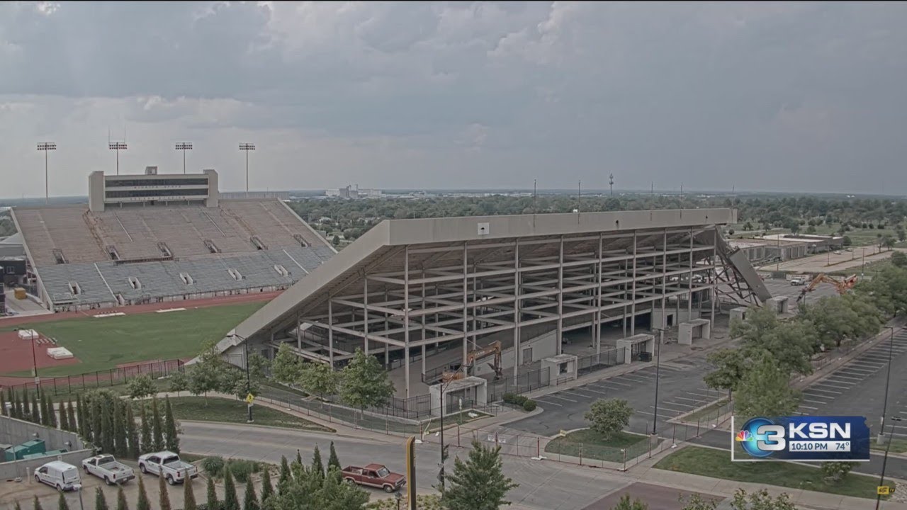Demolition of Cessna Stadium begins at WSU - YouTube