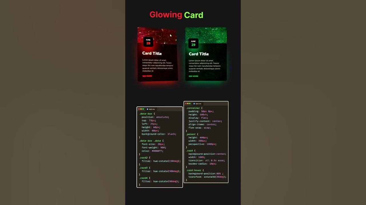Create A Stylish Card Animation Html And Css Step By Step Tutorial For Beginners Coding