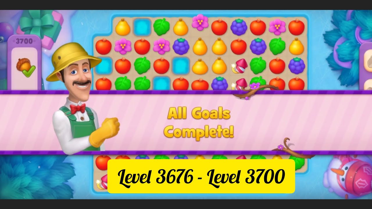 Gardenscapes ( Level 3676 - Level 3700 ) - All Puzzles - Gameplay PART ...