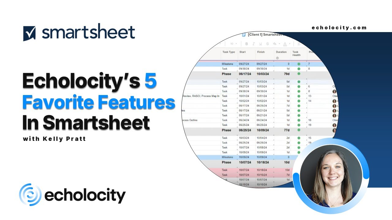 Echolocity's 5 Favorite Smartsheet Features - YouTube