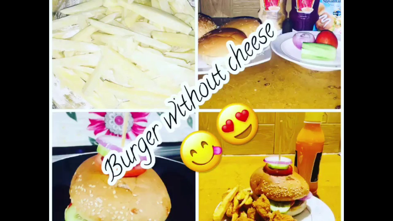 Burger without cheese 😋 - YouTube