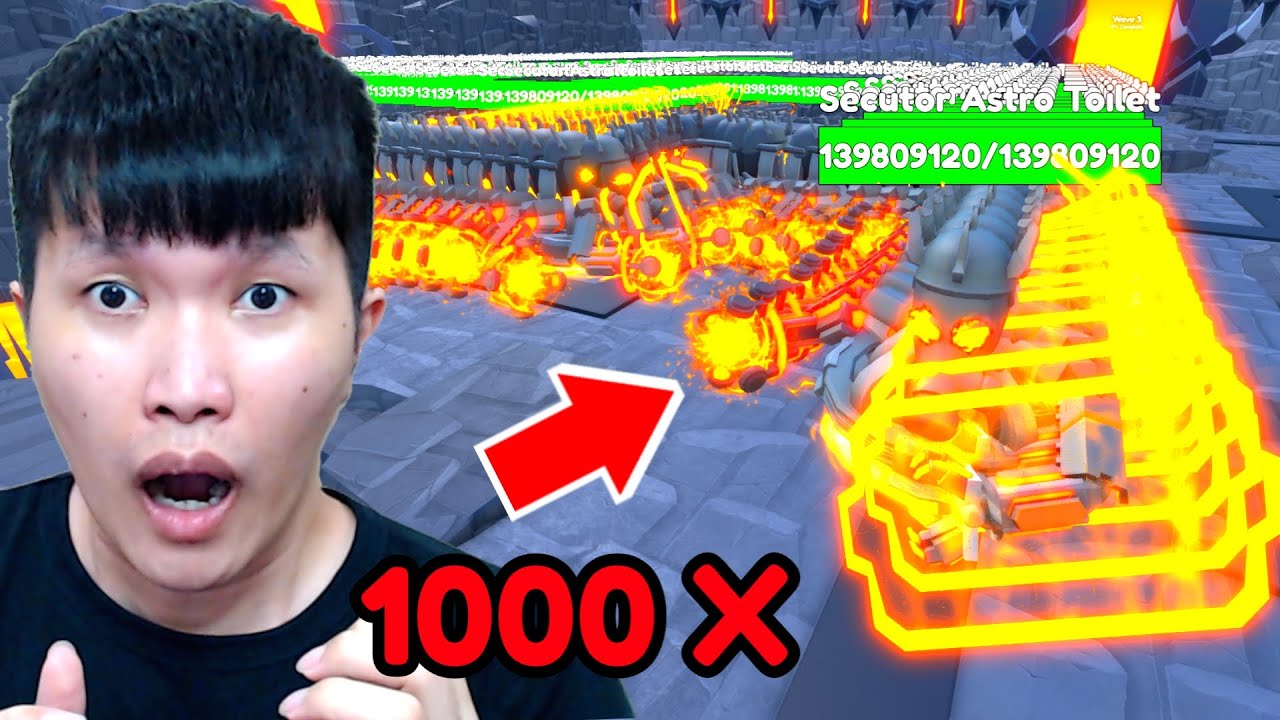 AKU LAWAN 1000 SECUTOR ASTRO TOILET DI TOILET TOWER DEFENSE ROBLOX ...