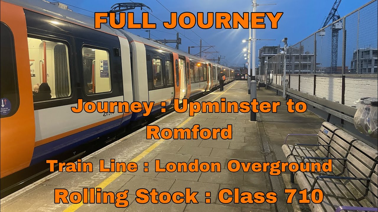 Full Journey on the London Overground from Upminster to Romford - YouTube