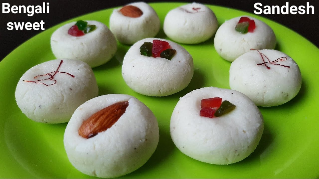 Paneer peda recipe | Bengali famous sandesh sweet | rakhi special sweet ...
