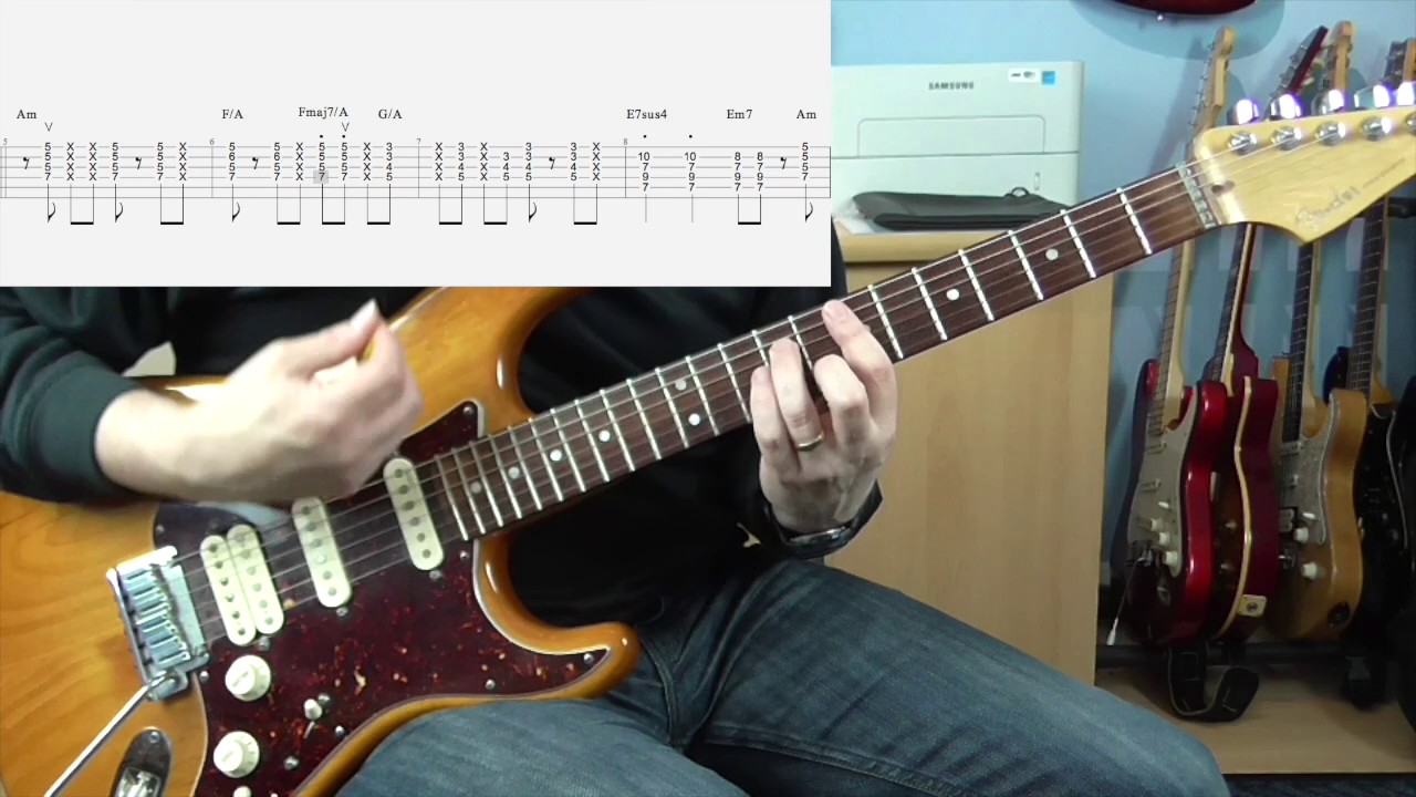 Spacer - Rhythm Guitar Tutorial With Tab - YouTube