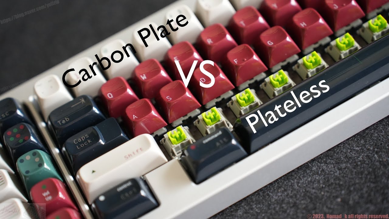 Carbon plate VS Plateless typing souund (Geonworks W1-AT) - YouTube