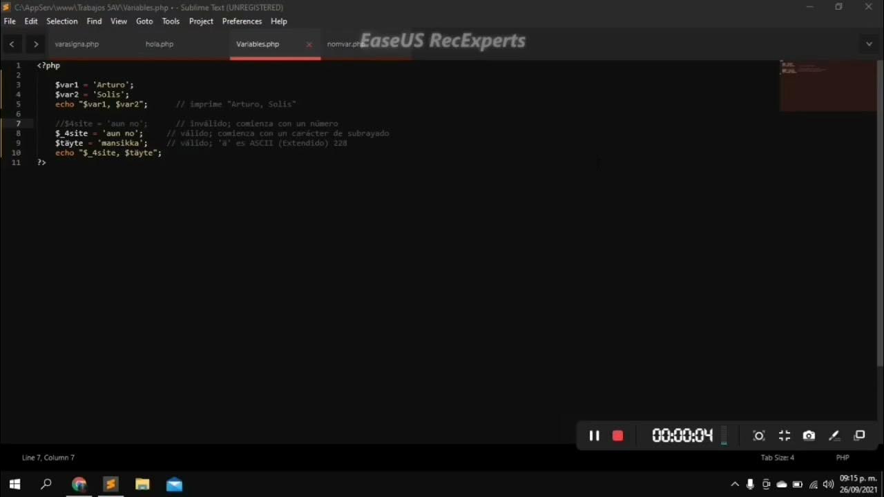 Variables Sublime Text Youtube