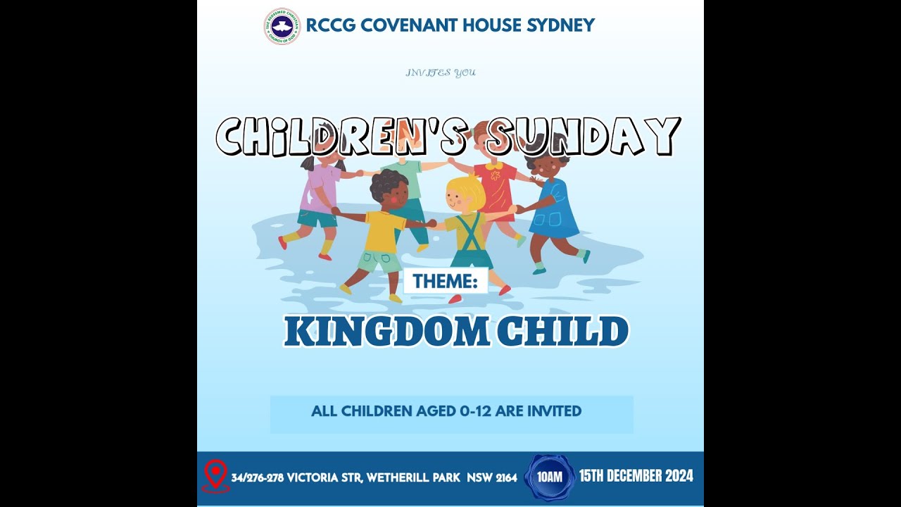 RCCG COVENANT HOUSE || CHILDREN'S SUNDAY || 15.12.2024 - YouTube