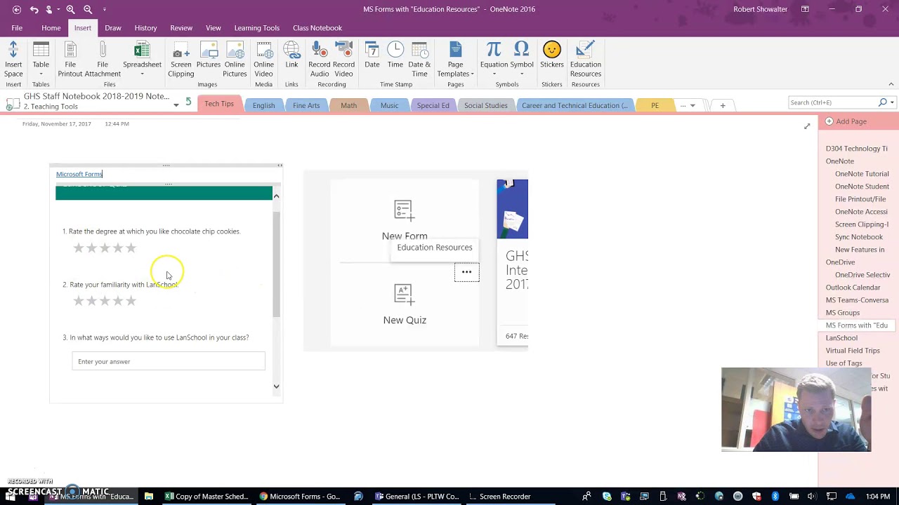 MS Form into OneNote - YouTube