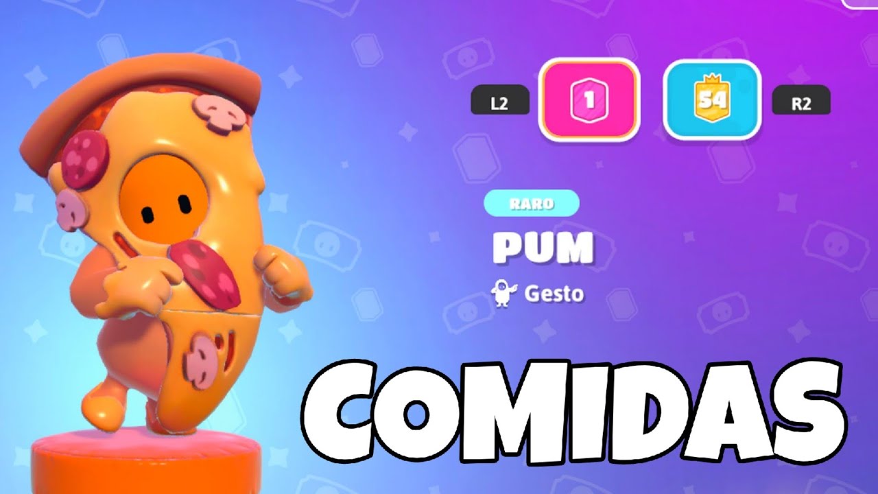 Fall Guys Passe de Comidas Completo - YouTube
