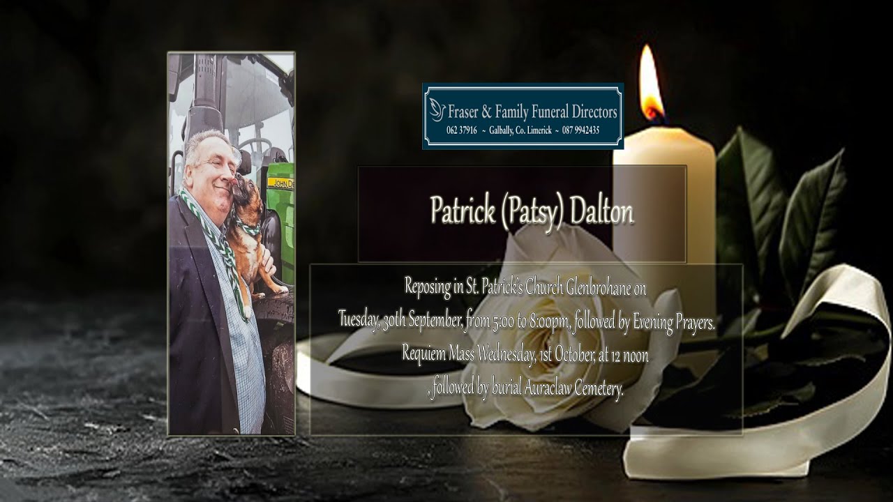 The death has occurred of Patrick (Patsy) Dalton Rip. - YouTube