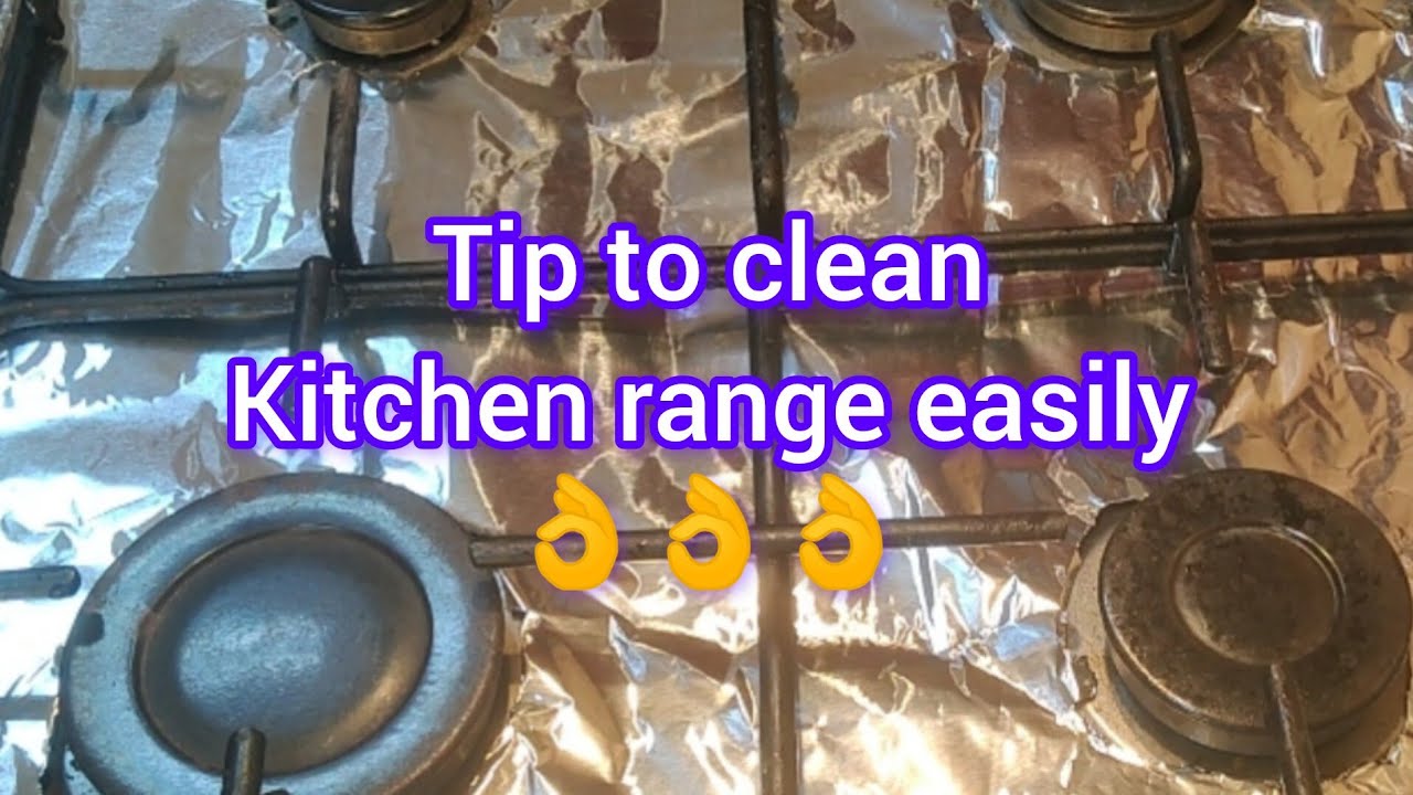 kitchen range cleaning 👌#kitchentips #intelugu #cleaning #tips # ...