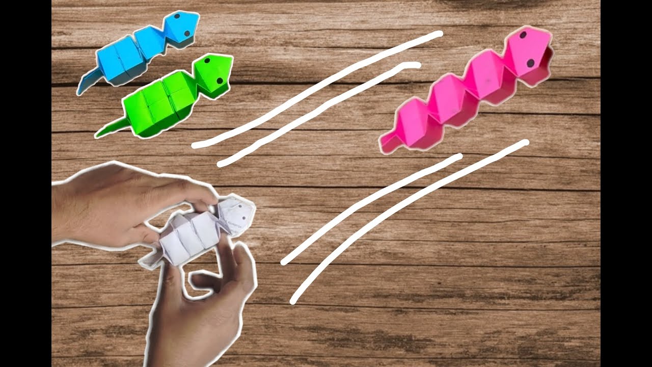 How To Make Easy Moving Paper Snake Toy For Kids / Moving Paper Toy ...
