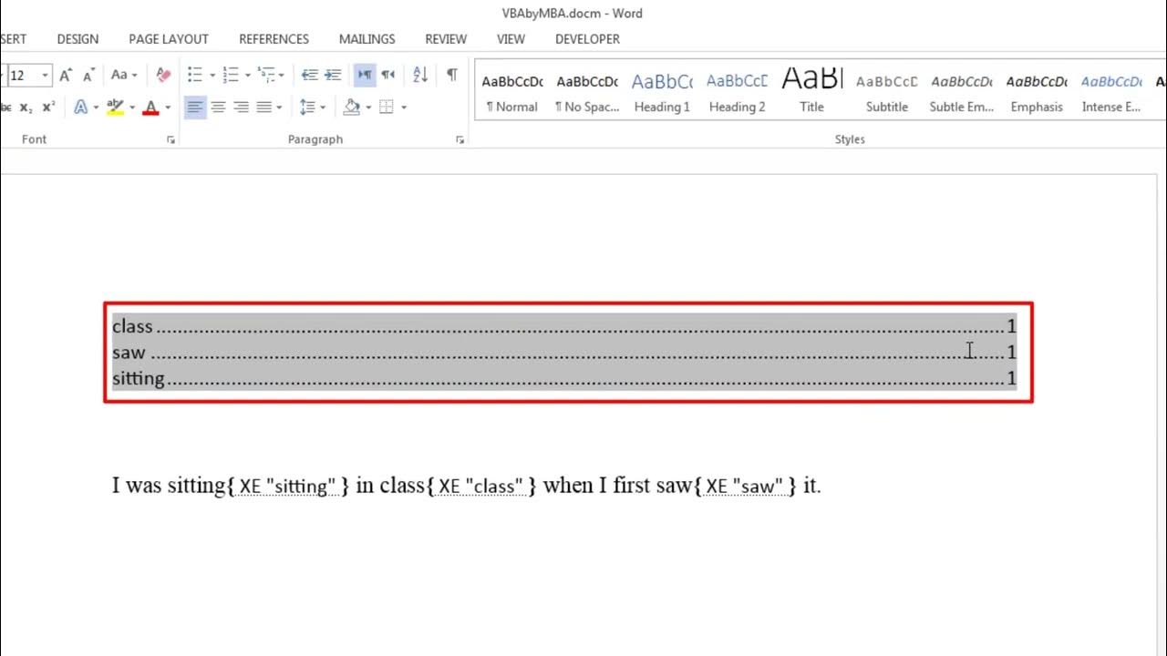 Automate Indexing in Word with VBA Macro | Easy Step-by-Step Guide - YouTube