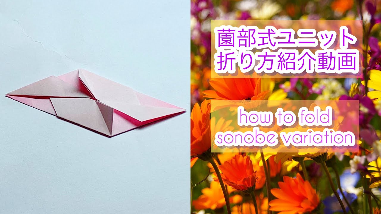 【薗部式ユニット①-11】薗部バリエーション 折り方紹介動画 how to fold sonobe variation - YouTube