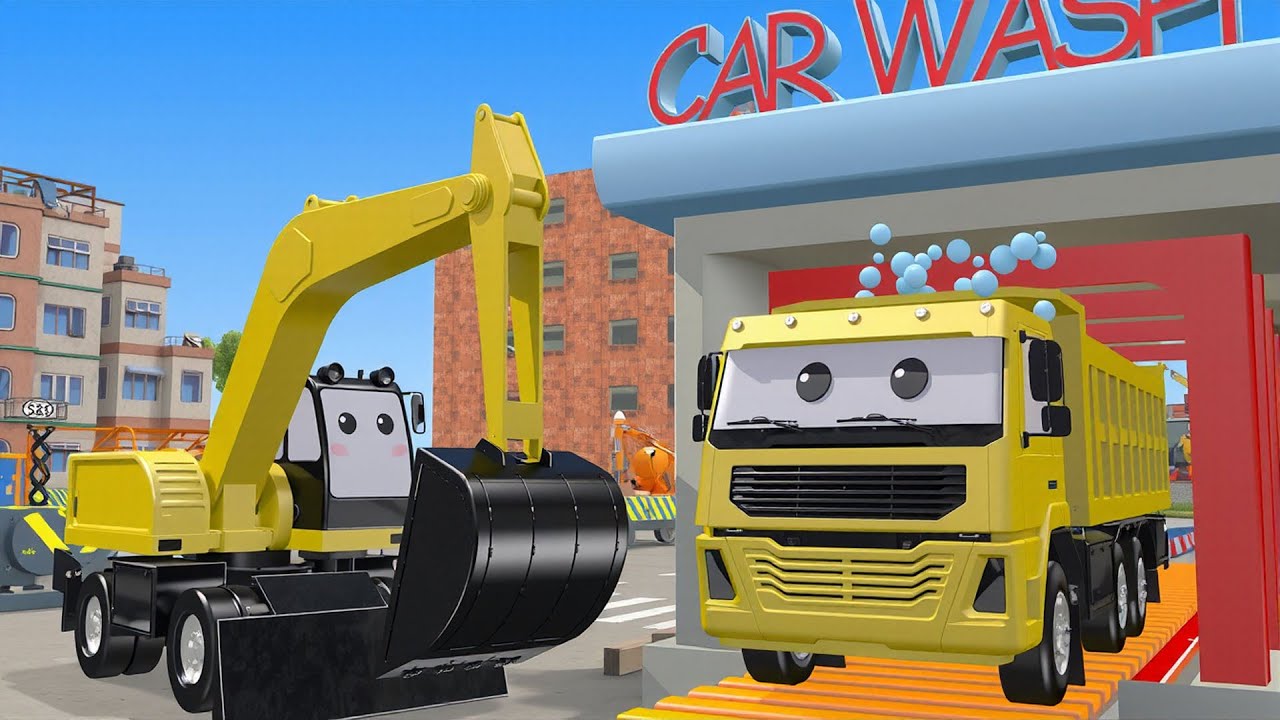 Hulk Closes Car Wash | Excavator, Dump Truck Build Car Wash Station New ...