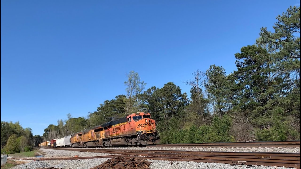 BNSF 7587 Leads NS 370 Thru Duluth, GA 3/18/2023 - YouTube