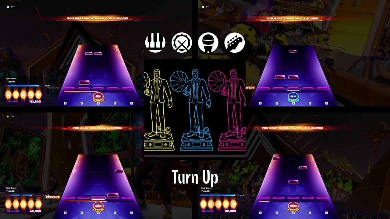Turn Up | All Tap Mode Instruments | Expert Flawless | Fortnite ...