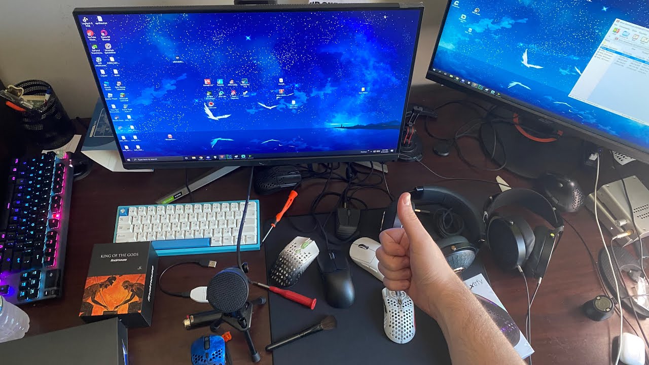 56K SPECIAL- gaming mouse addict SETUP TOUR+ MOUSE GIVEAWAYS - YouTube