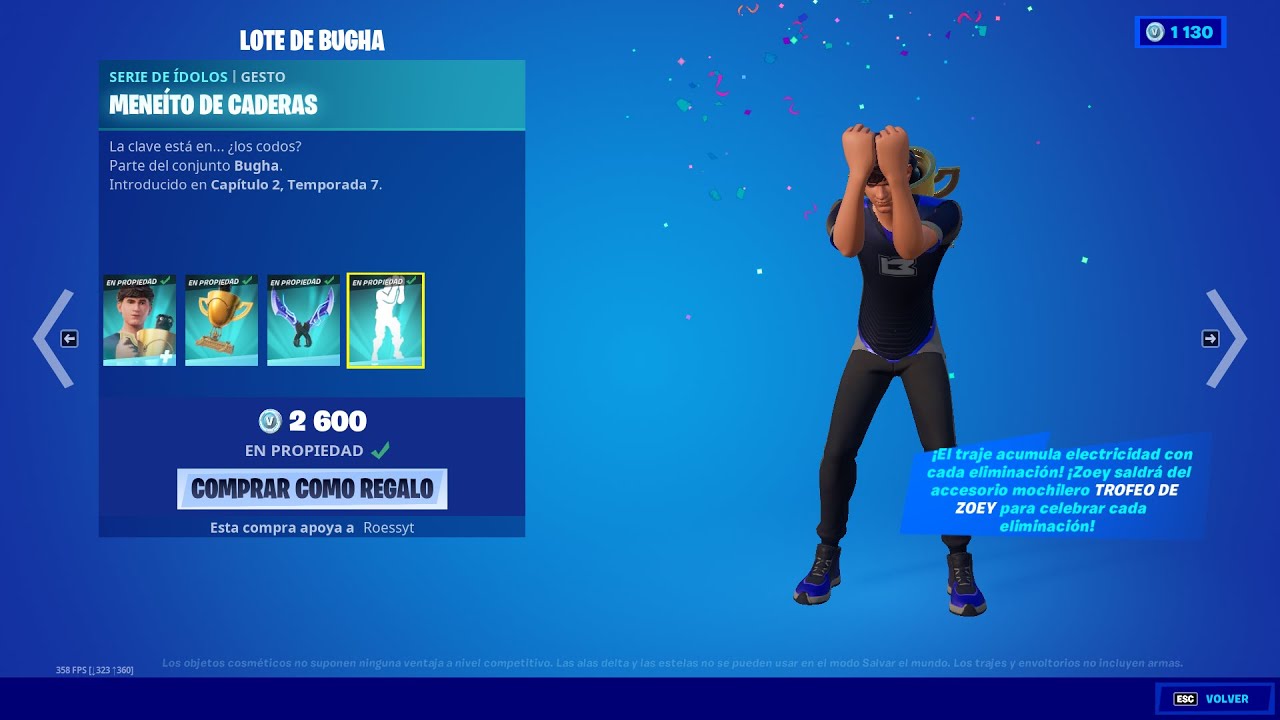 NUEVA SKIN *BUGHA* y BAILE *MENEITO DE CADERAS* NUEVA TIENDA FORTNITE ...