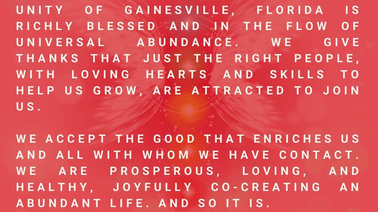 Unity of Gainesville, FL - Rev. Carla Palmer, LUT - YouTube