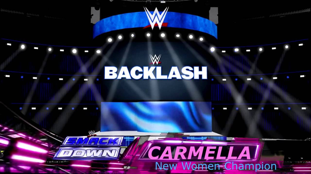 WWE Backlash 2016 Carmella Wins the SmackDown Women Championship Pyro ...