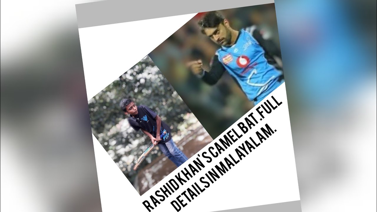 Rashid Khan's Camel bat full details in Malayalam. - YouTube