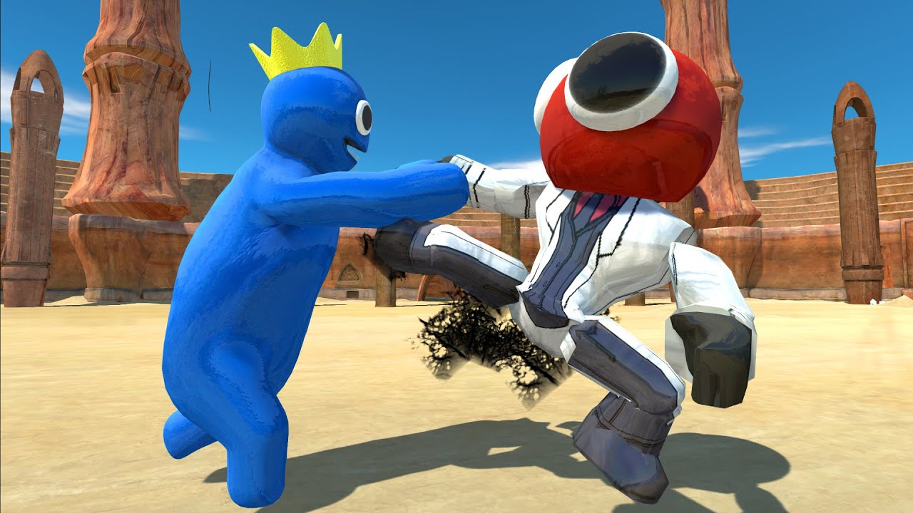 Rainbow Friend Red vs Rainbow Friend Blue - Animal Revolt Battle ...