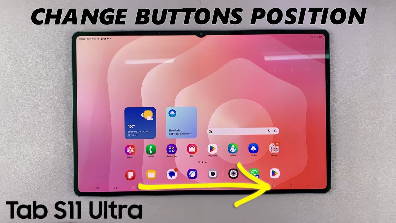 How To Move Navigation Buttons To Right / Left Side On Samsung Galaxy ...