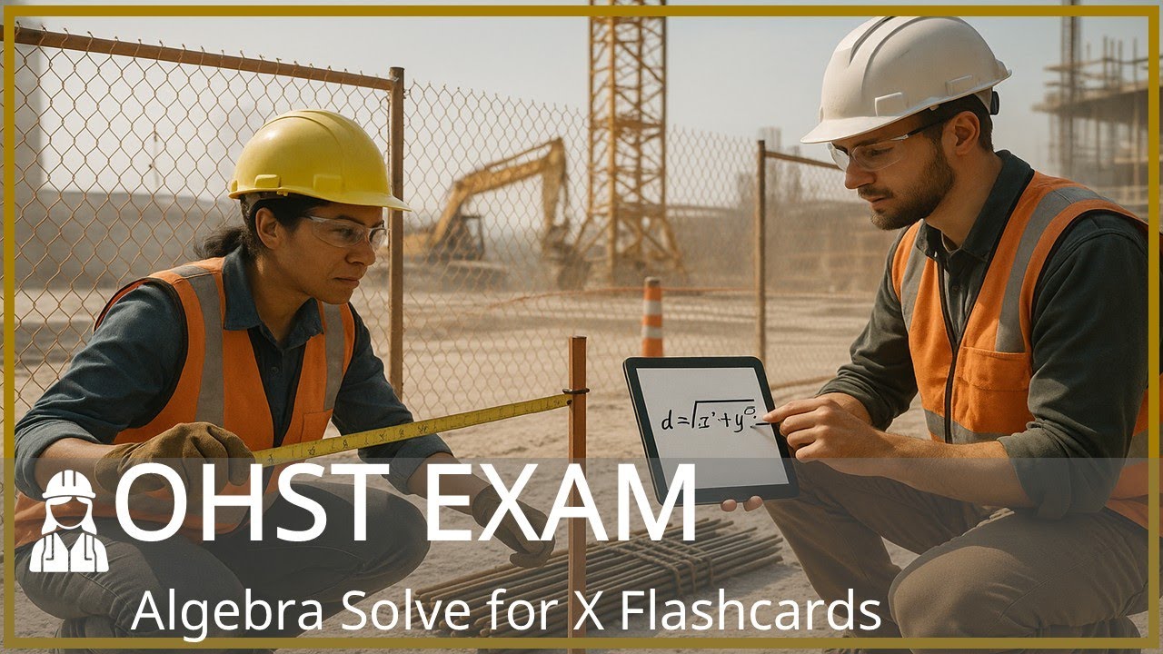 OHST Study Guide Algebra Solve for X Flashcards - YouTube