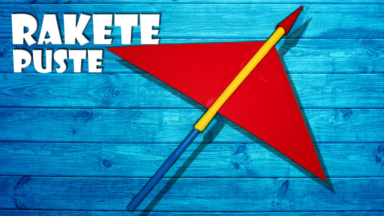 fliegende Rakete selber machen mit Strohhalm - flying rocket with staw ...