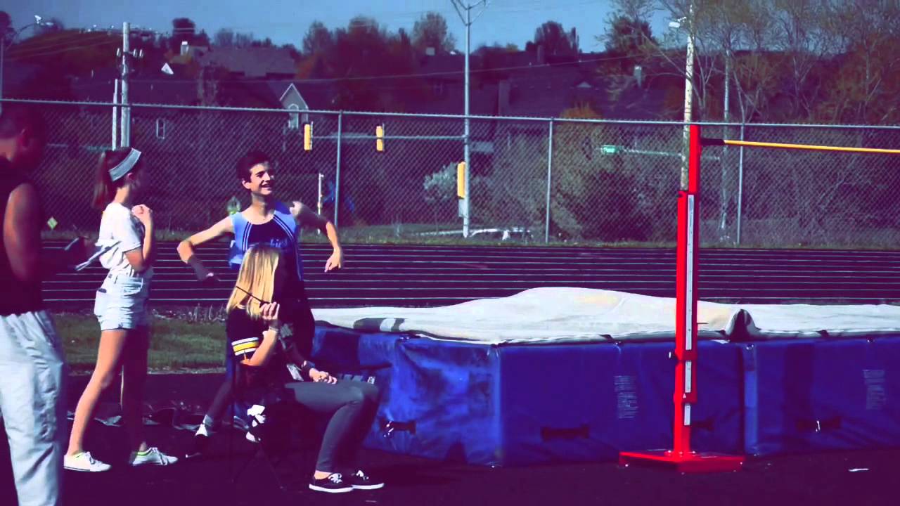 Middle school 8th grade boys high jump, 5"6 - YouTube