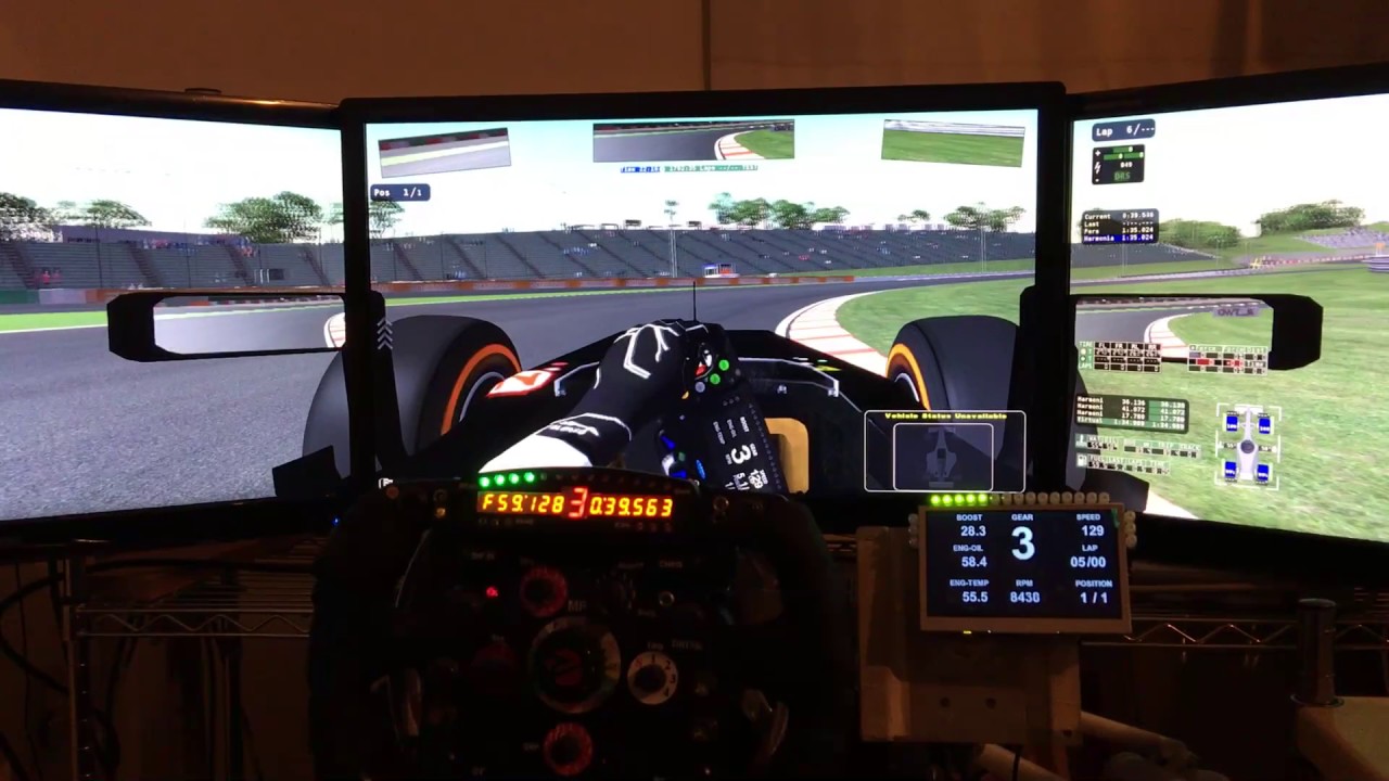 rfactor2 SIM Race LCD Controller - YouTube