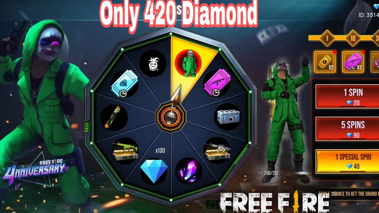 I Got Green criminal Bundle Free Fire | New Raider Spin Green criminal ...