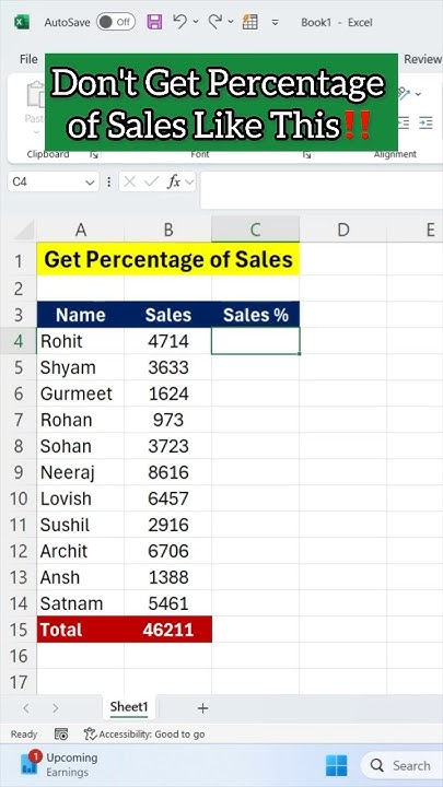 Don't Get Percentage in Excel | Use Instead Amazing Excel Trick #excel #exceltips #exceltricks ...