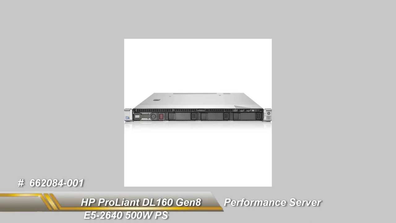 662084-001 HP ProLiant DL160 Gen8 E5-2640 500W PS Performance Server ...