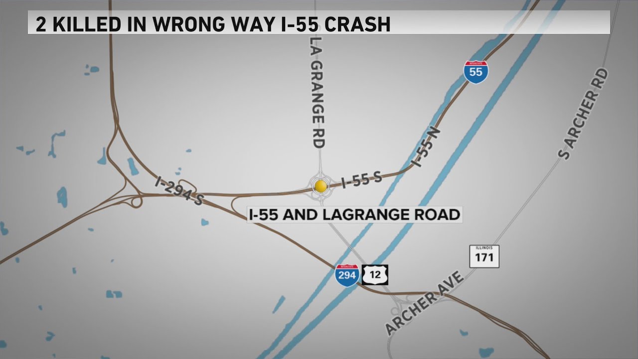 2 killed in wrong-way crash that engulfed 2 vehicles on I-55 - YouTube